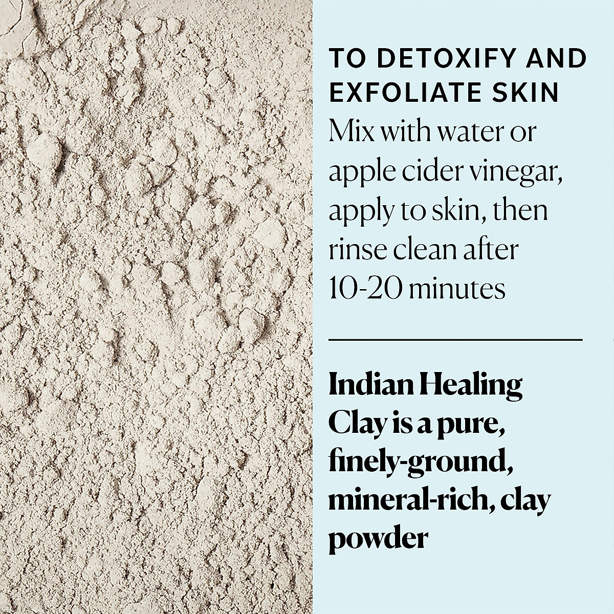 Sky Organics - Indian Healing Clay, 16 oz - Detoxifying Bentonite Clay Powder - Exfoliating Face Mask - Pore Cleaner - Combination & Oily Skin - Natural, Vegan & Cruelty Free - Skin Care