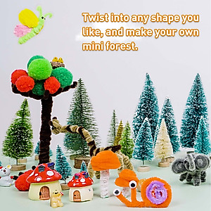 Caydo 300 Pieces 1 Inch Assorted Pompoms with 100 Pieces Wiggle Eyes with 200 PCS Pipe Cleaners with 100 pcs Wiggle Eyes for Art and Crafts, DIY Art Creative Crafts Project Decoration