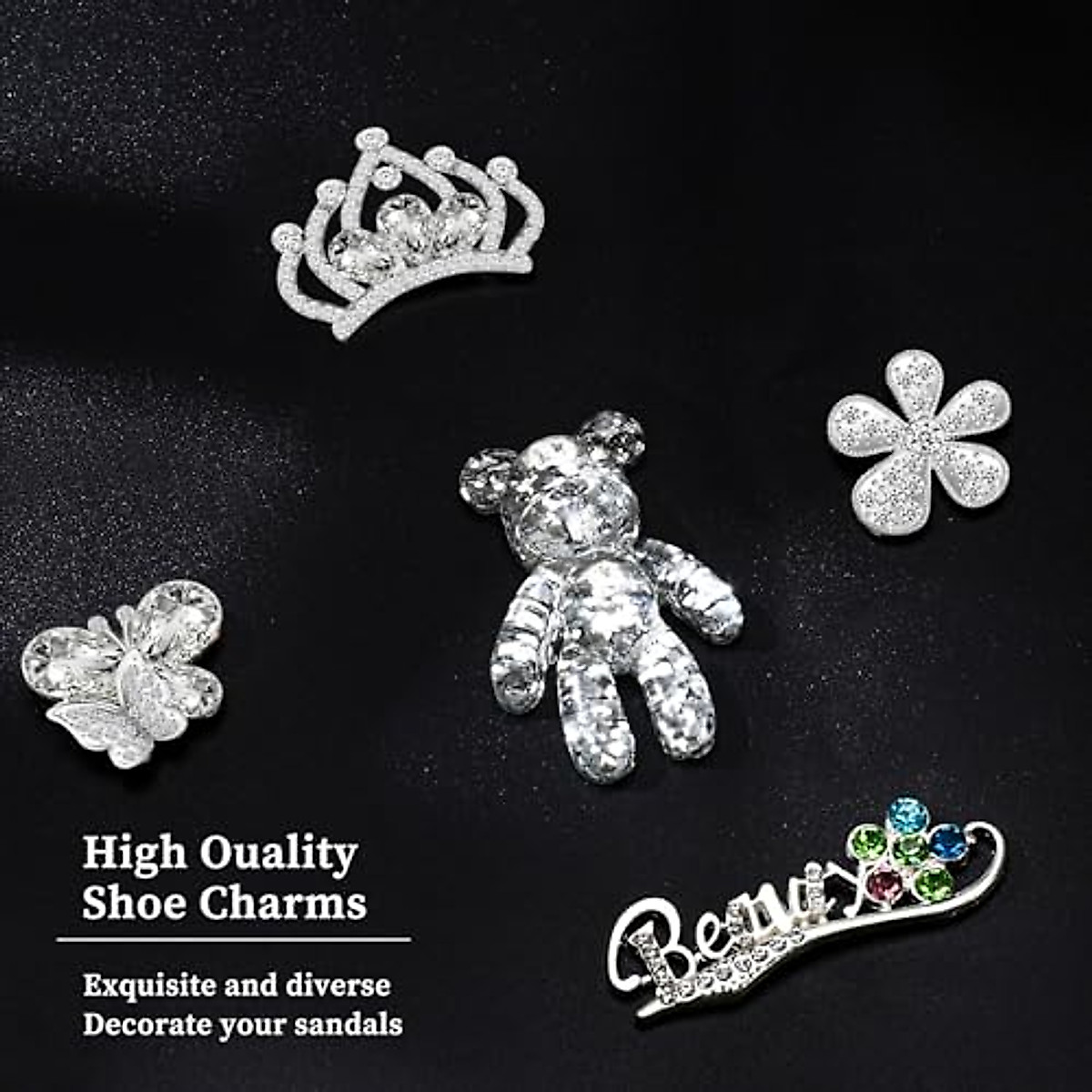 28 Pcs Bling Croc Charms Jewelry Accessories Decoration with Chains Designer Shoe Charms Fits for Women Girls Adults Teens Croc Clog Sandals Birthday Gifts Party Favors