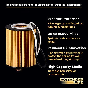 PG99256EX Extended Life Oil Filter up to 10,000 Miles | Fits 2023-19 BMW X5, X7, X3, 2023-17 540i xDrive, 540i, 740i, 2023-20 M340i xDrive, 2018-16 340i xDrive, 2023-20 M340i, 2023-20 Toyota GR Supra