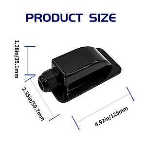 Zayin ABS Single Solar-Cable-Entry-Gland-Housing Cable Entry Plate 3mm to 12mm Solar Single Cable Entry Gland Box for RV roof Waterproof,Boats,Yacht,Roofs（Black）