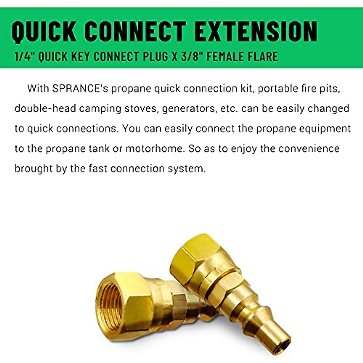12 Ft Quick Connect Propane Hose for Rv to Grill, Upgrade Portable Fire Pit, Barbecue Grill, Camping Cook Stove to Quick Connection Interface, with 1/4" Quick Key Connect Plug X 3/8" Female Flare