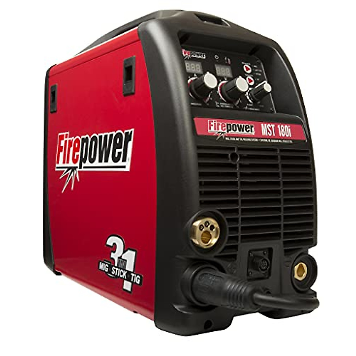 FIREPOWER 1444-0871 MST 180i 3-in-1 MiG, Stick and Tig Welding System, 180 Amp Max Output, 1/4" Max Plate Thickness, 50/60 Hertz, 9,000 Watt Generator, 208/230 VAC