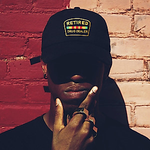 CHOK.LIDS Retired Drug Dealer Hat Dad Hat Cotton Baseball Cap Polo Style Low Profile PC101 (PC101 Charcoal)