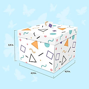 FETTIPOP DIY Butterfly Explosion Gift Box (white-yellow) 7.1x5.5x4.3 inches, Surprise Flying Butterfly Box for Birthday, Party, Father’s and Mother’s Day, Graduations, Anniversaries, Holidays, Any Occasion