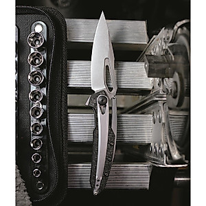 Zero Tolerance Original 0990, CPM 20CV Spear Point Pocket Knife, 3.25-in. Blade, Manual KVT Ball Bearings Opening, Inset Liner Lock (0990), Multicolor, Cotton Jersey