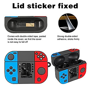 Jowhep Case for Beats Studio Buds Fashion 3D Design Stylish Silicone Cover Trendy Kawaii Funny Cool Fun Unique Wireless Powerbeats Cases for Beats Earbuds Headphones for Girls Boys Teen Switch