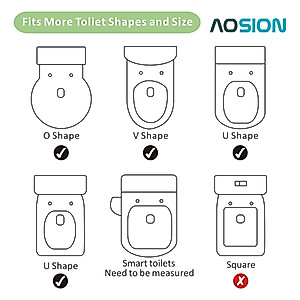 AOSION-Potty Training Seat with Step Stool Ladder, Potty Seat with Ladder for Kids,Adjustable Toddler Toilet Training Seat for Boys and Girls with Non-slip Soft Pads,Safety Handle (Grey)