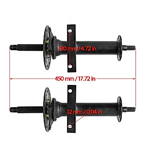 YC Yier Rear Axle Kit 48V 1000W Electric Motor Differential Gearbox Speed Controller Foot Pedal Hydraulic Brake Assembly DIY Parts For Go Kart Golf Cart ATV Quad Buggy Drift Trike Tricycle (40" Axle)