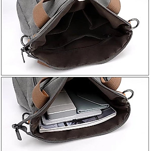 SULCET Canvas Handbag for Women Cloth Tote Shoulder Purses Hobo Casual Crossbody Bag Large Top Handle Shopper Bag