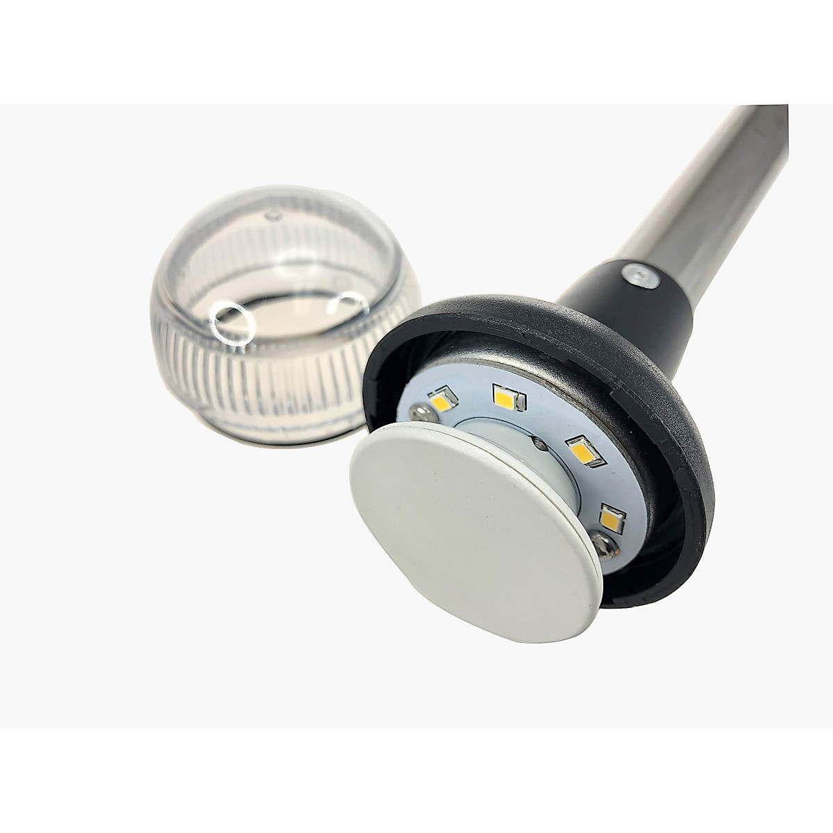 Pactrade Marine Boat LED All Round Anchor Plug-in Light Pole 24" Collar USCG SS