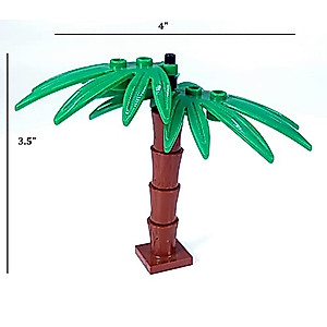 General Jim's Palm Tree MOC Bricks Toys Assortment Building Blocks Toy Playset Accessory Tree Set (10 PCS, 3 Sizes) - for Teens and Adults