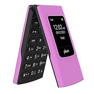 Plum Flipper 4G Volte Unlocked Flip Phone 2022 Model ATT Tmobile Speed Talk - Pink