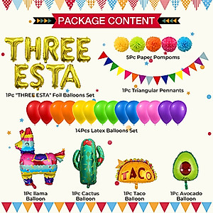 Three Esta Birthday Decorations Mexican Third Birthday Party Decoration 3rd Birthday Decorations Three Birthday Decorations Fiesta Birthday Party Decoration Cinco De Mayo Mexican Taco Party Decoration