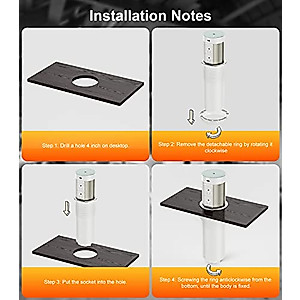 Automatic Pop Up Power Outlet with Wireless Charger, Retractable Recessed Power Strip, 4 AC Outlets and 2 USB Ports, Glass Finish, for Kitchen Countertops Office Table Workshop, White