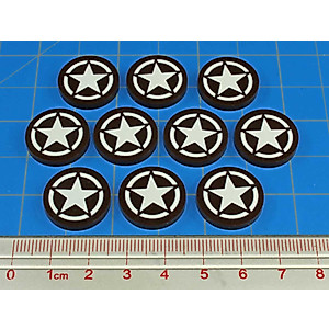 LITKO World War Two Miniature Wargames National Faction Token Game Pieces Compatible with Bolt Action (10) (United States Army)