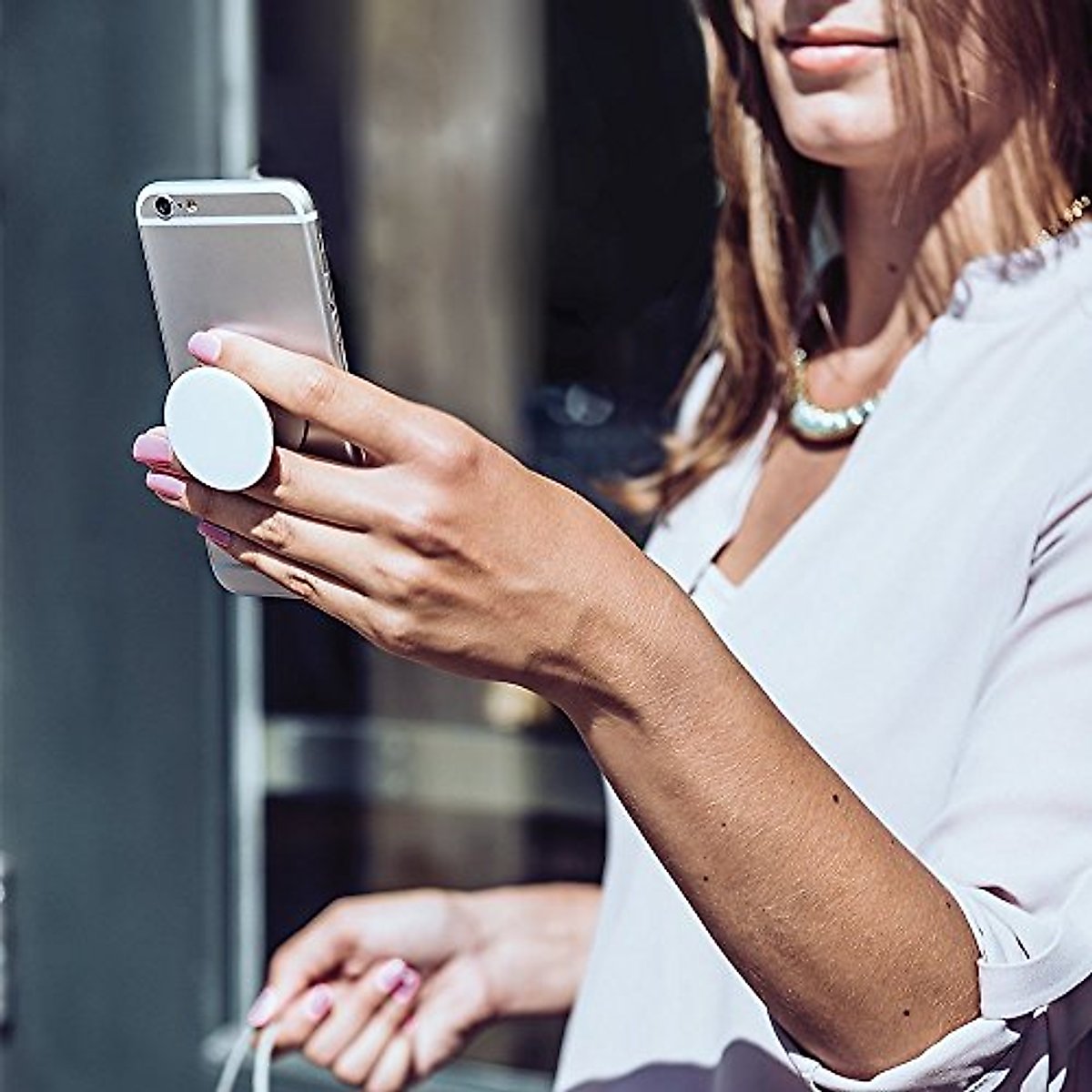Sage Green Checkered Checkerboard Pattern PopSockets Swappable PopGrip