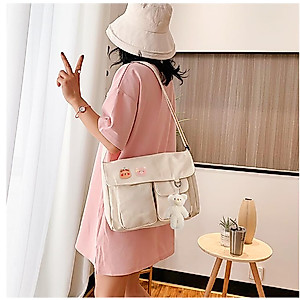 Phaoullzon Kawaii Crossbody Bag Cute Messenger Bags Canvas Shoulder Purse Gifts for Teens
