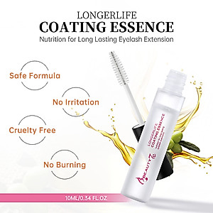 Beauty7 Eyelash Coating Essence Clear Lash Eyelashes Coating Essence Sealant Sealer 10ML Mascara Brush Extend Eyelashes Extension Longer Life Aftercare Non-Scent Waterproof Better Retention