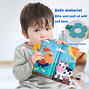 Baby Toy Wrist Rattle Foot Finder Socks with Soft Baby Book, Cotton and Plush Stuffed Infant Toys for Boy & Girl 0-3-6 Months, Present Gift for Newborn Infant Babies