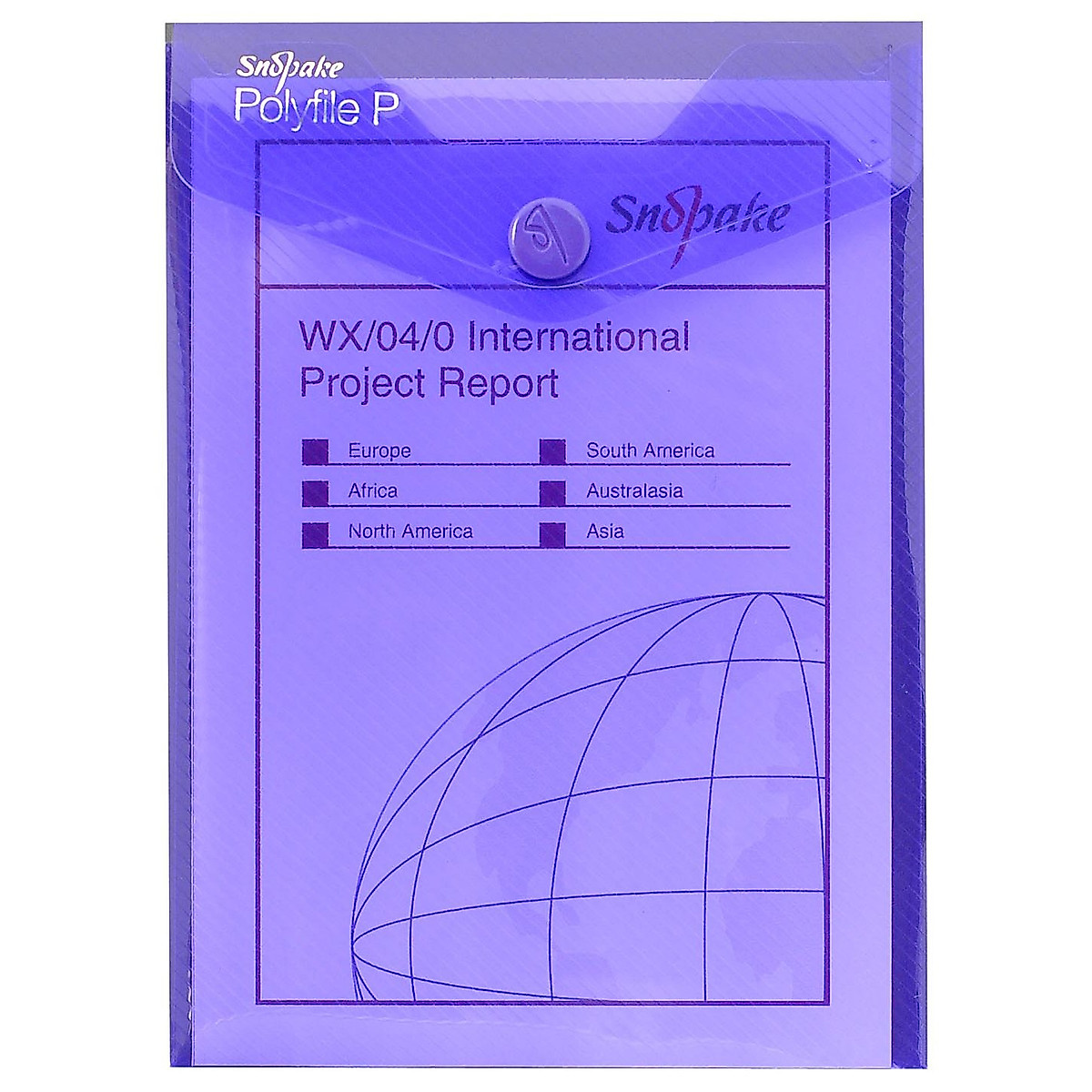 Snopake A7 Polyfile P Portrait Popper Wallet with Press Stud Closure [Pack of 5] Electra Assorted [13300]
