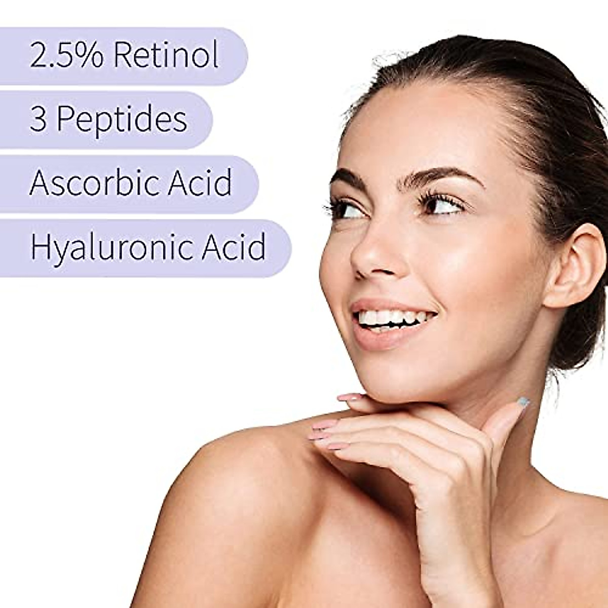 Ebanel 2.5% Retinol Cream for Face Moisturizer with Peptide, Hyaluronic Acid, Anti Aging Wrinkle Night Cream, Skin Tightening Firming Cream for Face and Neck, Minimizes Dark Spot, Age Spot, Acne Scar