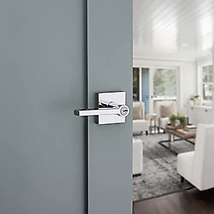 Kwikset 91560-008 Polished Chrome Halifax Square Keyed Entry Lever