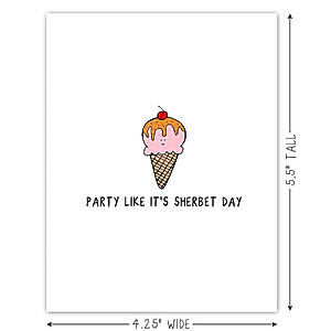 rockdoodles Happy Birthday Card Funny, Punny Birthday Card Mom Funny, Funny Bday Card For Women, Boyfriend Birthday Card Funny, Sister Birthday Card Funny (Sherbert Day)