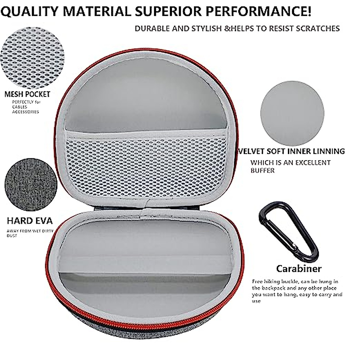 Honbobo Hard Storage Bag Case for Marshall Major 1 2 3 4 Headphone