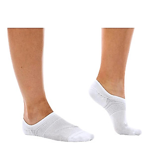 Nike Women's Everyday Plus Lightweight Training Footies (3 Pair), No Show Socks for Women with Anti-Slip Gripping, White/Wolf Grey, M