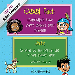 Notes From Me! Lunch Box Notes for Kids - Lunch Cool Facts & Jokes” - 101 tear-off Lunchbox Notes for Kids that Make Lunch Fun & Educational - Back to School Essentials - Holiday Gifts for Kids