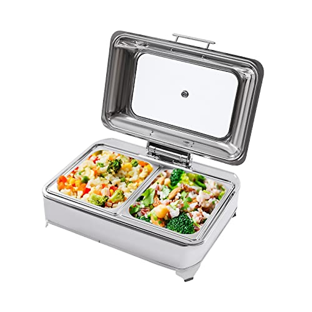 Acesunny Food Warmers for Parties Buffets Electric, Stainless Steel Buffet Server and Warming Tray, 9L, Chafing Dish Buffet Set - Adjustable Temperature + Hot Plate Electricgn 1/2