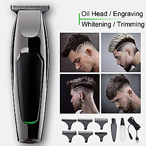 XZLCDS Hair Clippers for Men Self-Cut Compact Personal Haircutting Kit with Whisper Quiet Operation, Adjustable Taper Lever, and 6 Hair Clipper Guards for Clipping, Trimming & Personal Grooming
