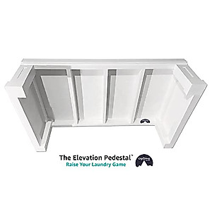 The Elevation Pedestal | Raises Your Washer & Dryer | Custom-Made to Fit All Machines, Samsung, LG, GE, Whirlpool, etc| Adds Storage, Beautifies Your Laundry Room | Premium, Solid Wood, 52-58” Wide