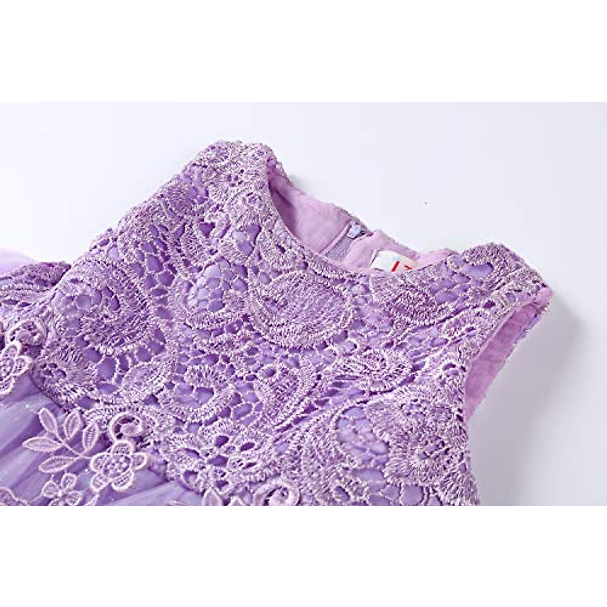 LZH Baby Girls Birthday Dress Wedding Party Flower Dress (5801-Purple,12M)