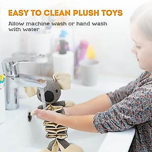 Dog Toys Soft Squeaky Durable Interactive Dog Chew Toys Stuffed Dog Toys Stimulates Puppy Teething Plush Animal Active Chewing Outdoor Reduce Boredom Squeaky Plush Durable Pet Interactive Koala