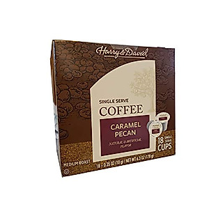 Harry & David Coffee Single Serve Cups for Keurig K-Cups Brewers 18 Count (Caramel Pecan)