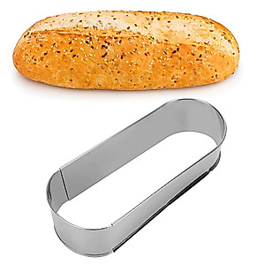 Yosoo Cake Ring, Stainless Steel Long Oval Cake Mousse Ring Retractable Cake Ring DIY Baking Tools Kitchen Supplies