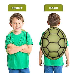 ABOOFAN Halloween Turtle Shell Costume Novelty Turtle Shell Backpack Halloween Cosplay Costume Party Carnival Performance Prop