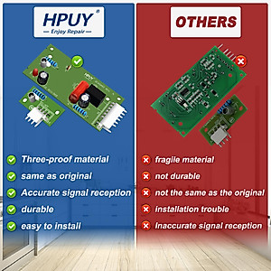 HPUY 4389102 Refrigerator Ice Maker Sensor Control Board Kit W10757851 Ice Level Control Board Kit Replacement Compatible for Whirlpool Kenmore Refrigerators Replaces 2198585 AP3137510 W10290817