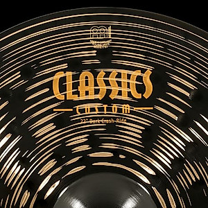 Meinl Cymbals Classics Custom Dark 22" Crash-Ride Cymbal for Drum Set — Made in Germany — B12 Bronze, 2-Year Warranty, (CC22DACR)