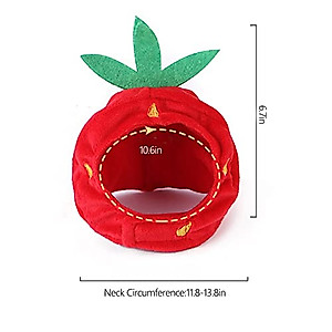 Cat Dog Strawberry Hat Adjustable Comfortable Pet Costume Decoration Headgear for Daily Wear Birthday Party