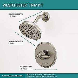 Peerless PTT14223-BN Westchester Shower Only Trim Single Handle 14S, Brushed Nickel