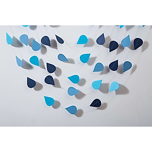 Mardi Gras Decorations - Mardi Gras Party Decor - Photo Prop - Paper Raindrops Raindrop Garland Raindrop Paper Garland Nursery Decor April Showers Spring Garland #GAR_158