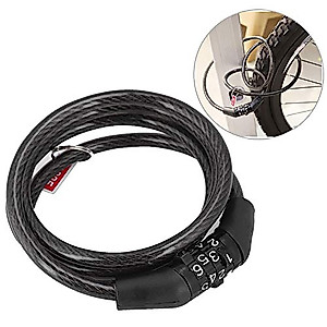 FECAMOS Coded Bicycle Lock, Portable High Strength Passwords Bike Lock Waterproof for Bike Mountain Bicycle