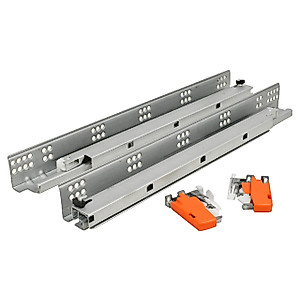 Silverline SFUS - 21" Undermount Drawer Slide 75 lb Soft Closing Full Extension Cabinet Hardware 6 Pairs+ 6 Pairs Zinc Triggers