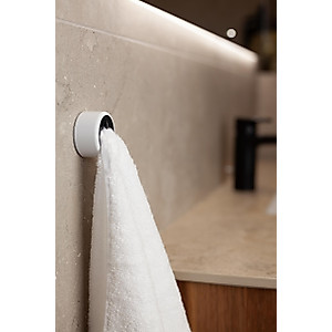 Original Kitchen Towel Holder/Hook with Adhesive to Hang Dish Towels, Tea Towels, Dishcloths, Rags and Hand Towels with a Push. Handy accessory for RV, Bathroom, Shower, Cabinets, Inside & Outside