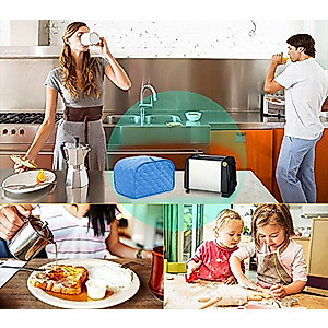 Toaster Cover 4 Slice Blue For Kitchen Toaster Dust & Fingerprint Protection