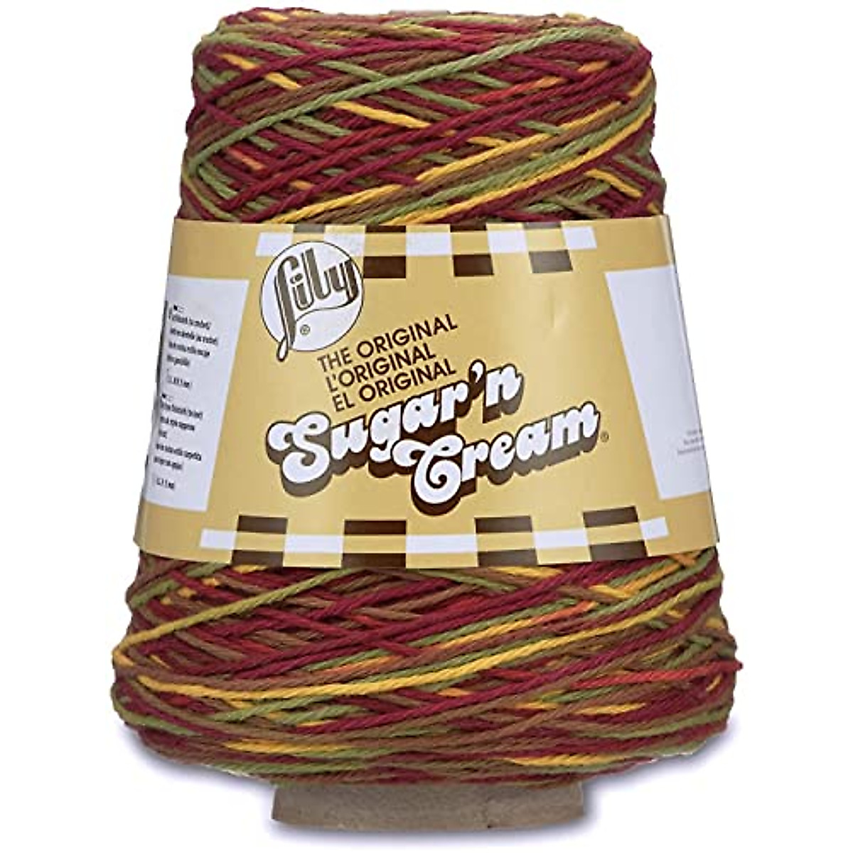 Lily SUGAR N CREAM CONES Autumn Leaves Ombre Yarn - 1 Pack of 14oz/400g - Cotton - #4 Medium - 706 Yards - Knitting/Crochet
