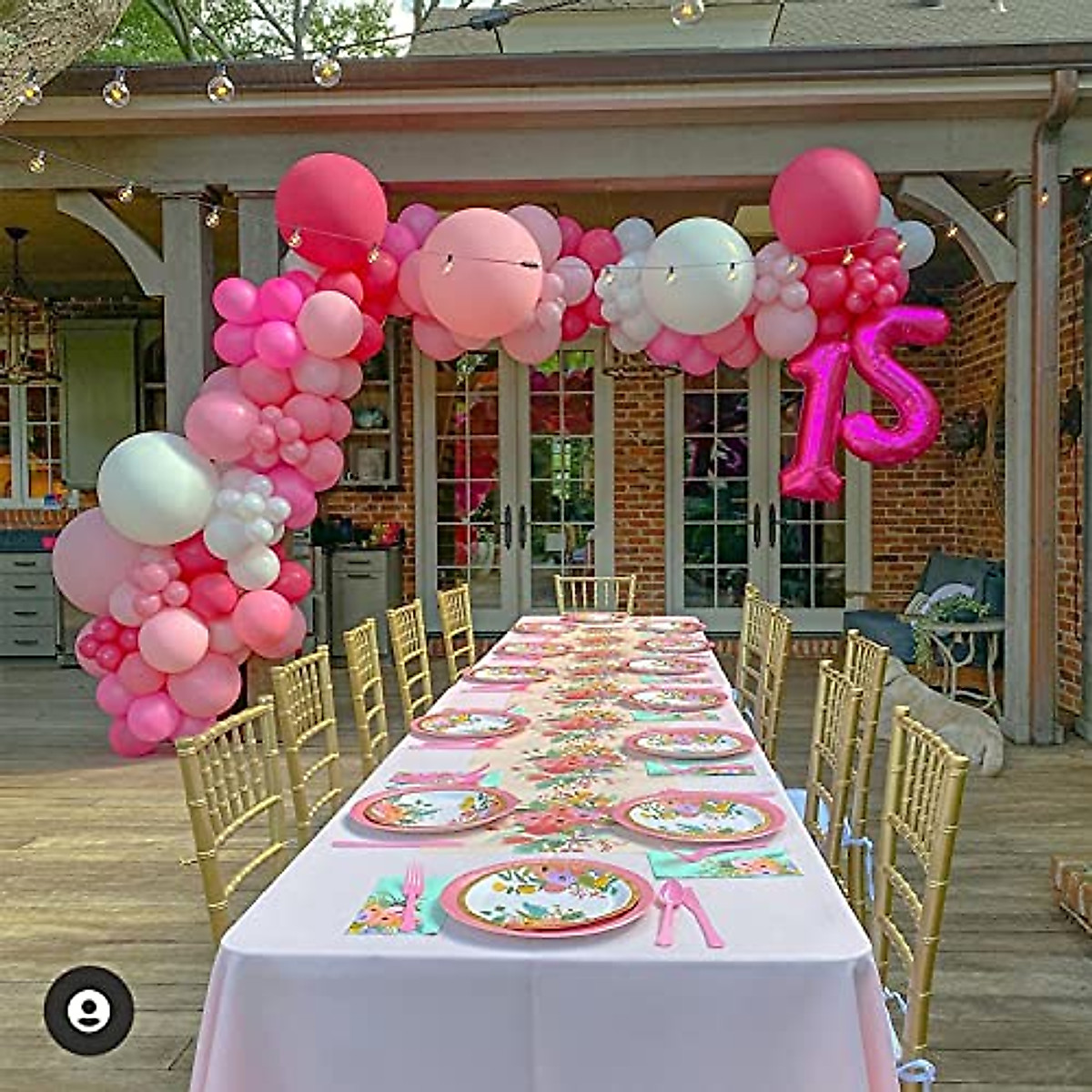 100 PCS 12" Latex Confetti Balloons for Wedding Baby Shower Birthday Decoration (Pink)